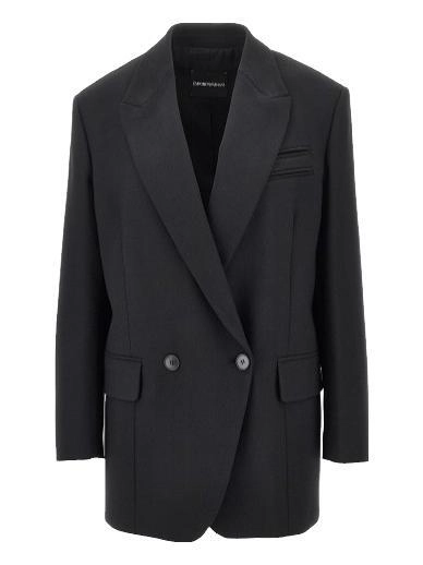 Emporio Armani Long-sleeve Blazer - Black