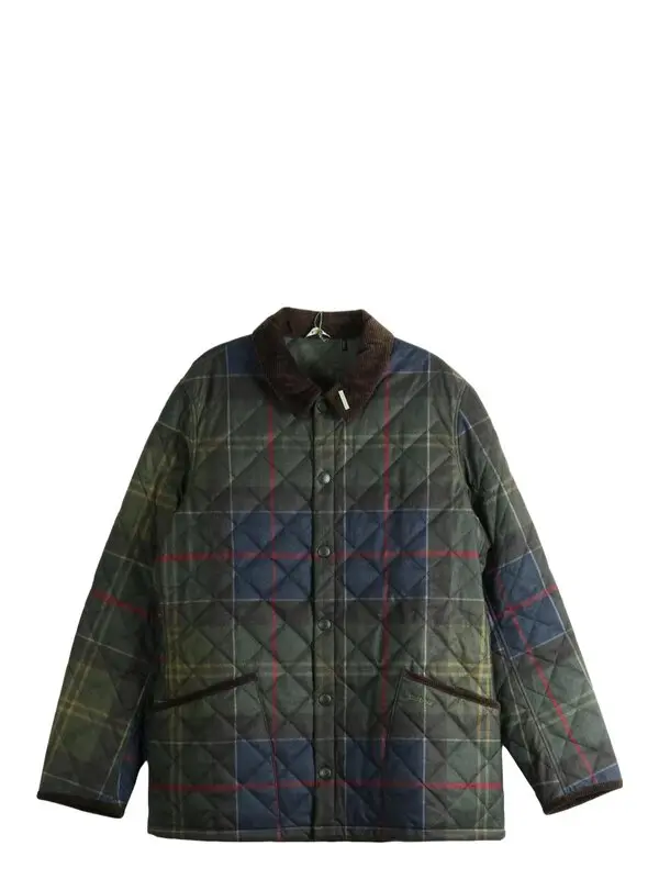 Barbour Classic Quilted Jacket With Check Pattern - Black