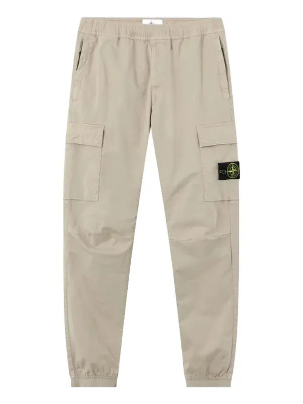 Stone Island Regular Tapered Fit Cargo Jogger Trousers - Sand