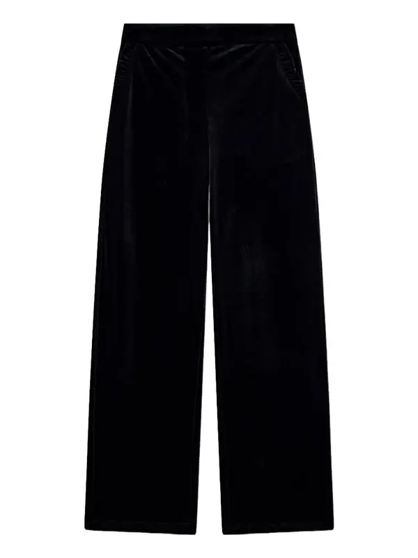 Emporio Armani Elastic Loose-fitting Long Straight Leg Solid Color Casual Pants - Black