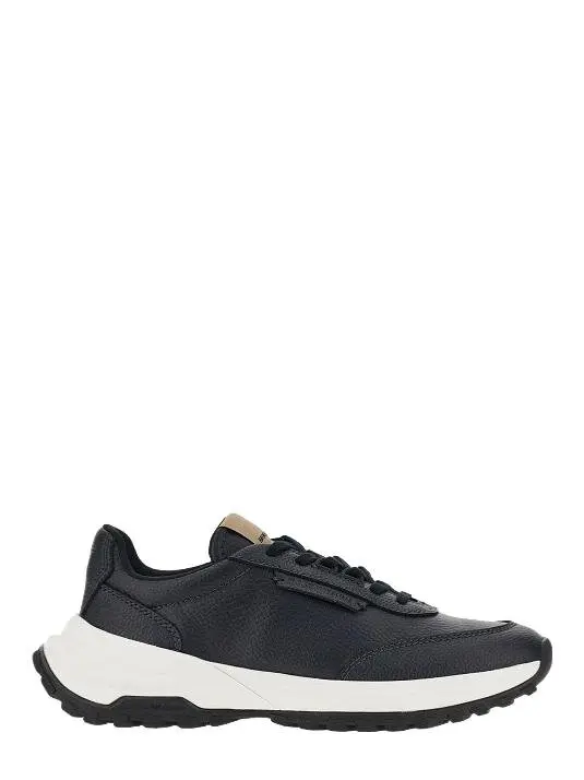 Emporio Armani Lace-up Low-top Sneakers - Black