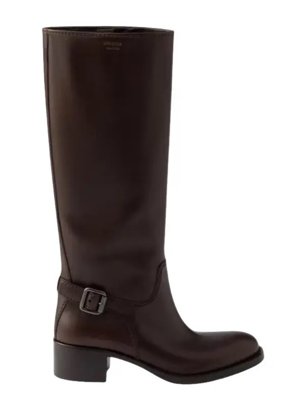 Prada Leather Boots - Teak