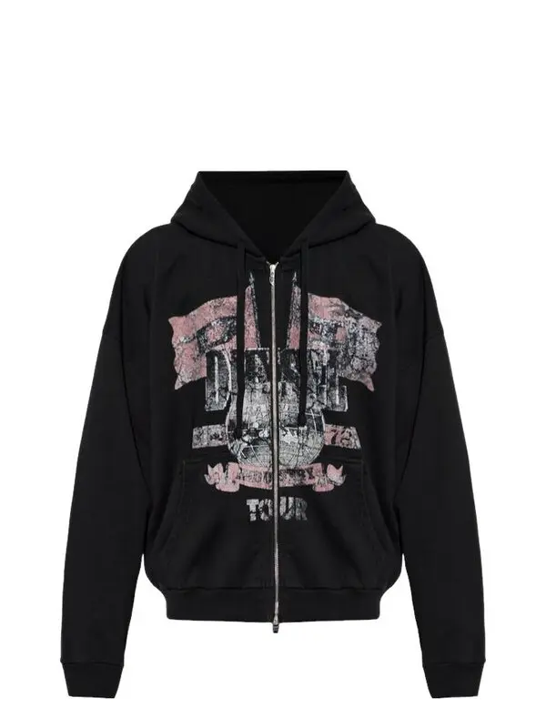 DIESEL® Will Zip Printed Hoodie - No