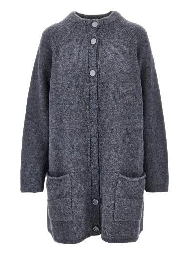 Emporio Armani Long Knit Cardigan - Gray