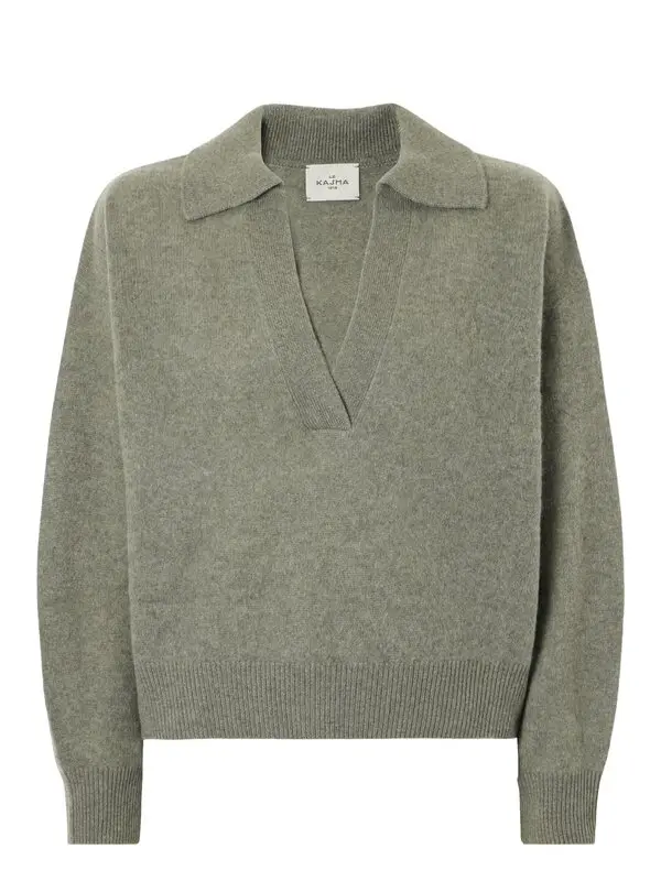 Le Kasha Cropped Cashmere Sweater - Gray