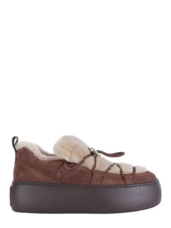 ROGER VIVIER Viv' Up Snow Boot-style Sneakers - Brown