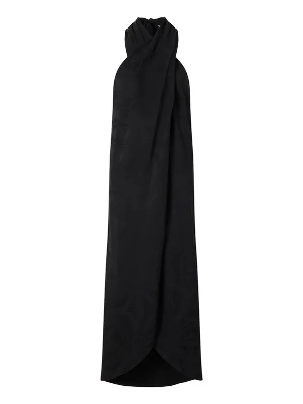 Johanna Ortiz Water Satin-jacquard Tunic - Black