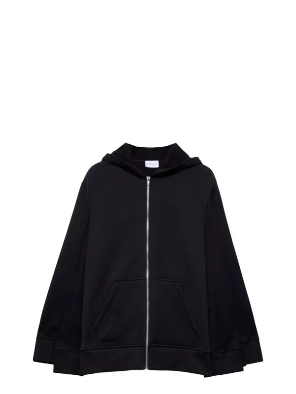 7 For All Mankind Oversized Zip-up Hoodie - Black