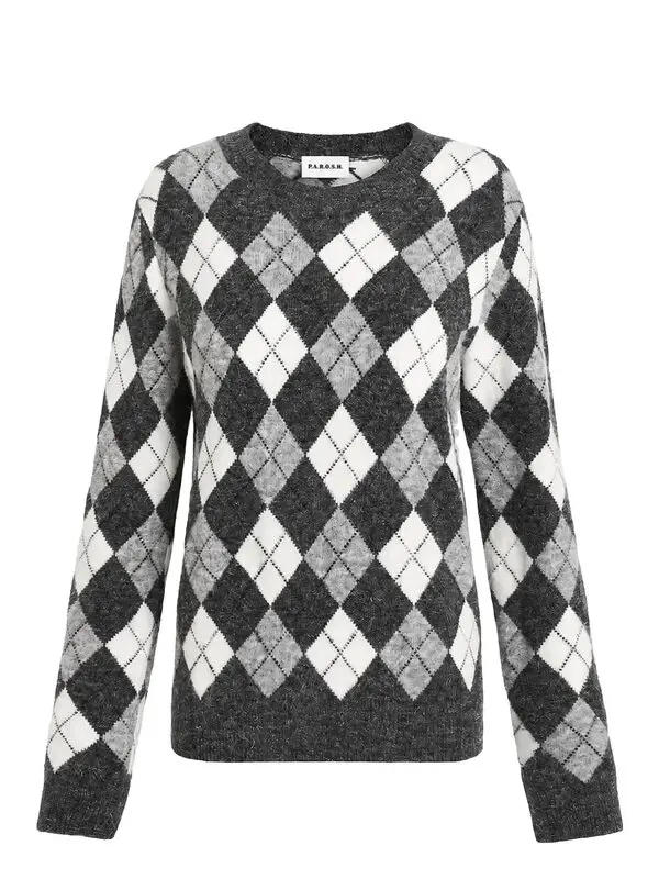 P.a.r.o.s.h Argyle Long-sleeve Sweater - No