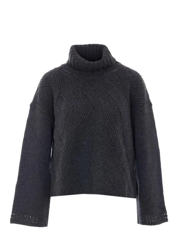 TWINSET High-neck Knit Sweater - Black