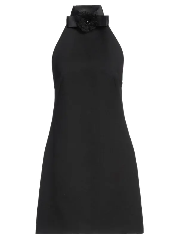 Dolce & Gabbana Sleeveless Wool Satin Dress - Black