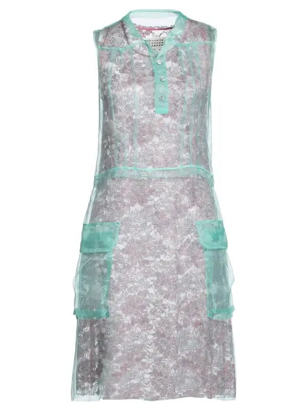 MAISON MARGIELA Sleeveless Dress With Button Neckline And Flap Pockets - Green