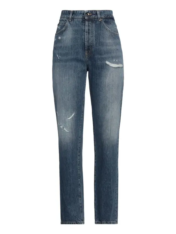 Dolce & Gabbana Slim Fit Distressed Jeans - Blue