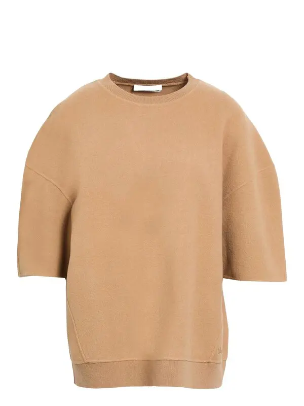 Max Mara Tiedye Shortsleeve Knit Sweater - Camel
