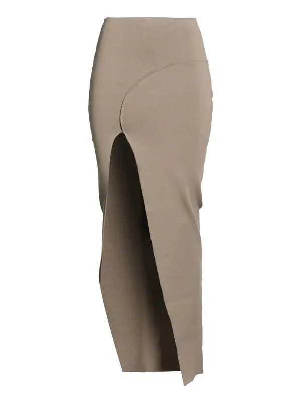 Rick Owens Minimalist Knit Midi Skirt - Sand-colored