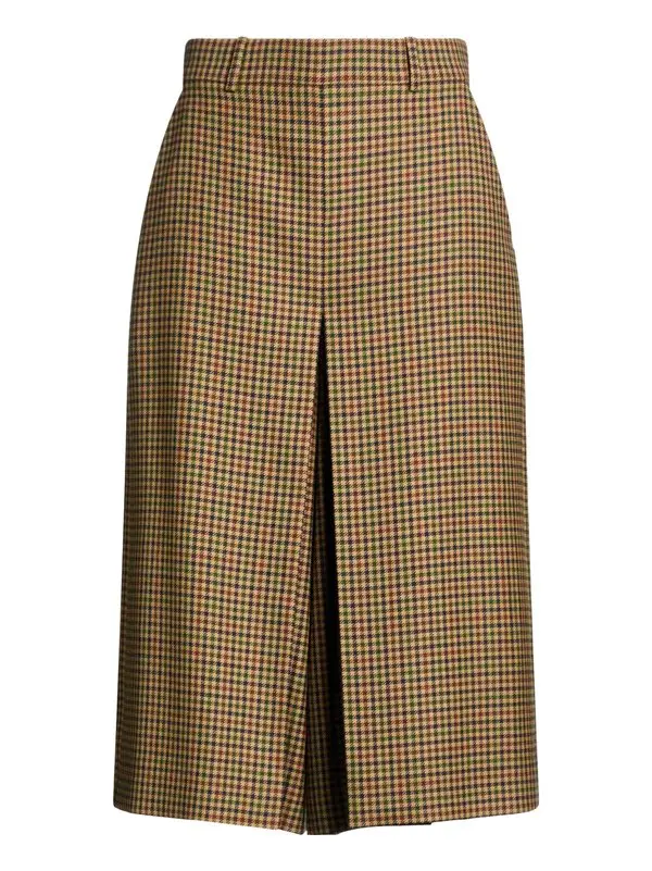 Saint Laurent Plaid Wool Wide-leg Trousers - No