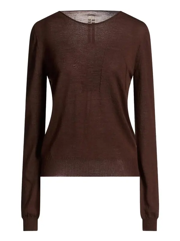 Rick Owens Lightweight Knit Sweater - Brown