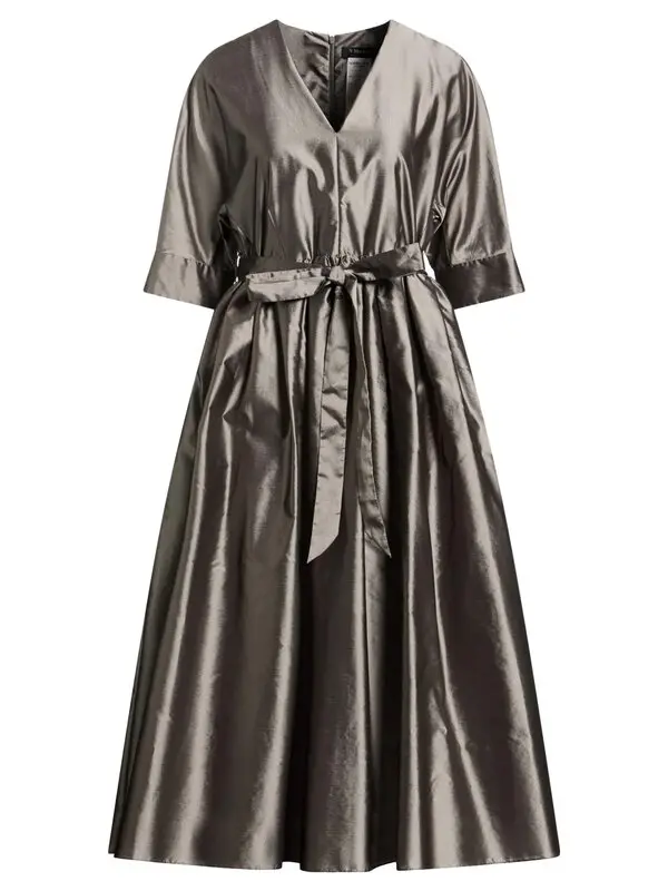 Max Mara Minimalist Satin Dress - Grey