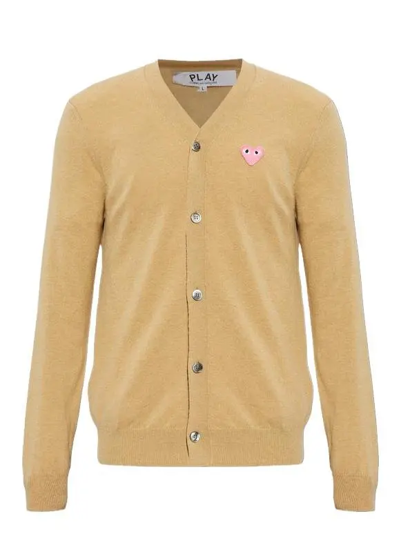 Play Comme Des Garcon Long-sleeve Cardigan - Beige