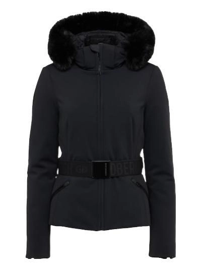 Goldbergh Hida Faux Fur Trim Down Ski Suit - Black