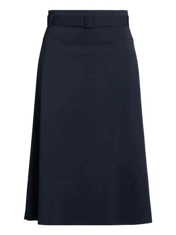 Max Mara A-line Belted Midi Skirt - Blue