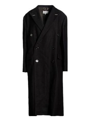 MAISON MARGIELA Doublebreasted Flannel Coat - Black