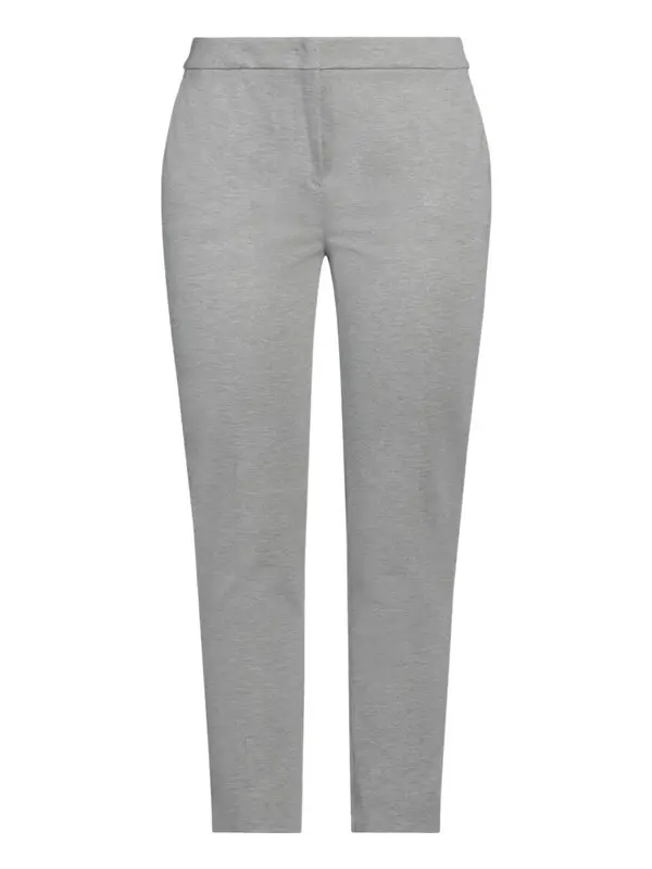 Max Mara Solid-colored Stretch Trousers - Grey