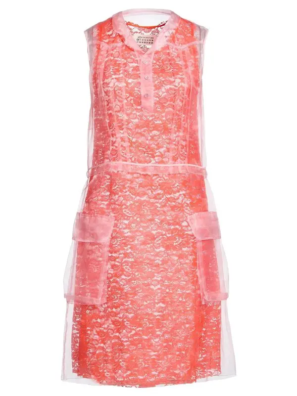 MAISON MARGIELA Solidcolor Sleeveless Babydoll Dress - Pink