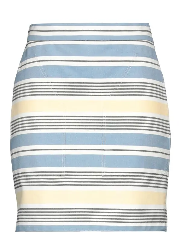 Max Mara Multicolor Ruffled Skirt - Blue