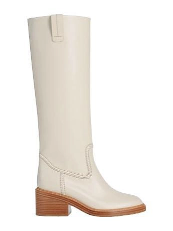 Chloé Minimalist Leather Boots - White