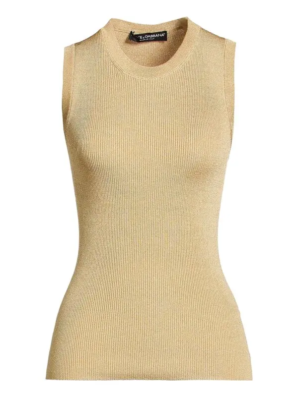 Dolce & Gabbana Sleeveless Metallic Knit Top - No