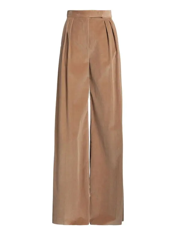 Max Mara Solidcolor Corduroy Wideleg Trousers - Camel