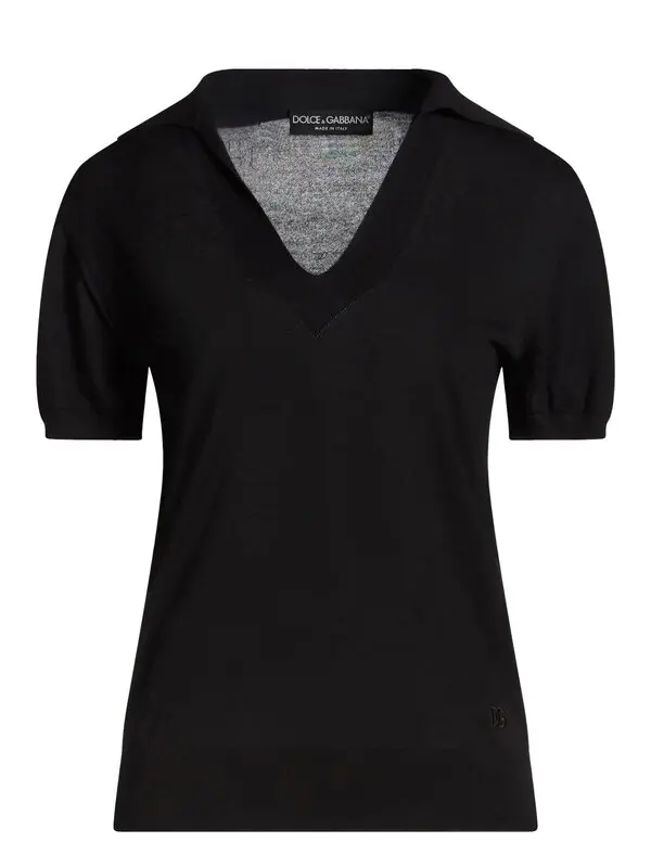 Dolce & Gabbana Casual Shortsleeve Polo Shirt - Black