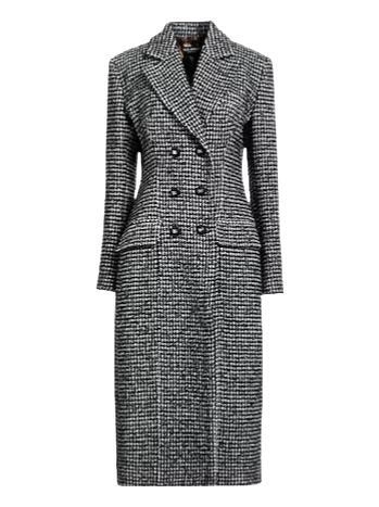 Dolce & Gabbana Houndstooth Woolen Trench Coat - Black