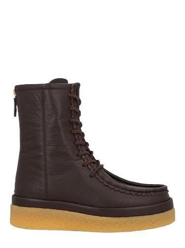 Chloé Solidcolor Laceup Ankle Boots - Black