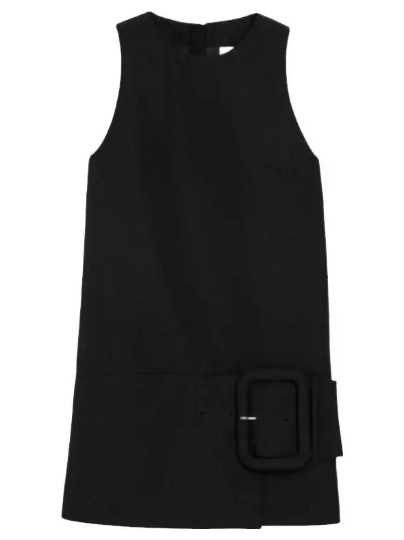 AMI Paris Belted Mini Dress - Black