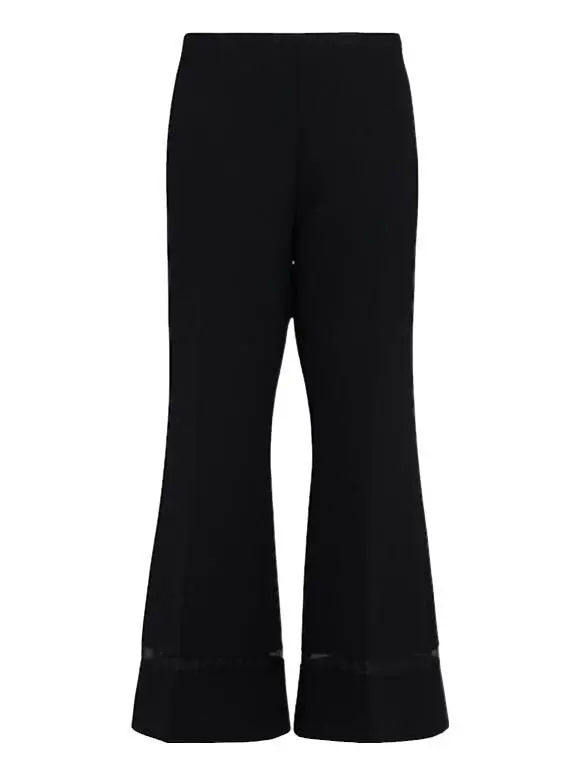 Khaite Flared Wide-leg Trousers - Black
