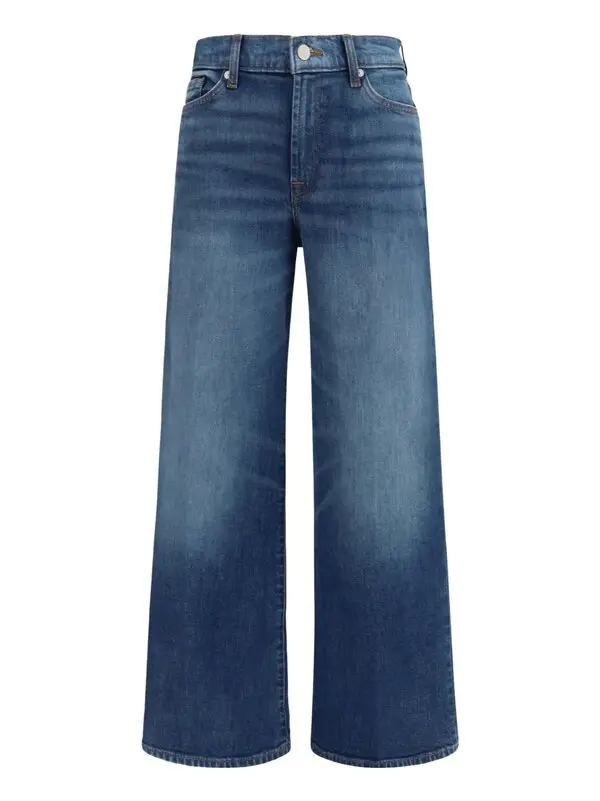 7 For All Mankind Highwaisted Wideleg Jeans - Blue