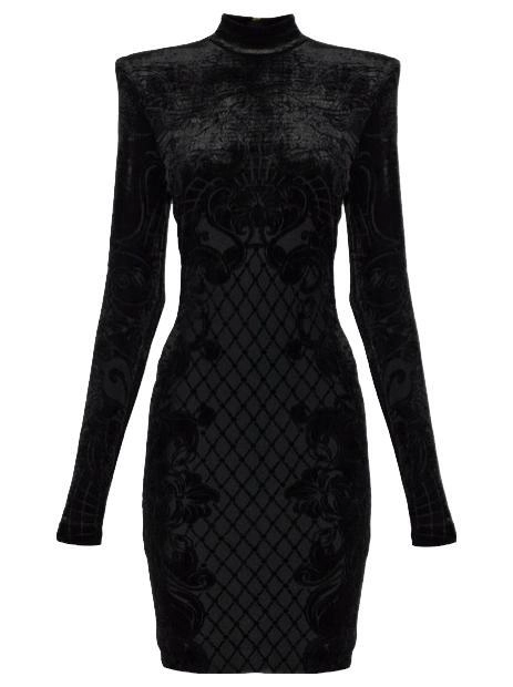 Balmain Long-sleeved Dress - Black