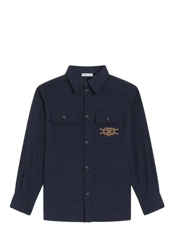 Dolce & Gabbana Melange Flannel Shirt - Grey