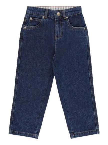 Bonpoint Straight Leg Denim Pants - Blue
