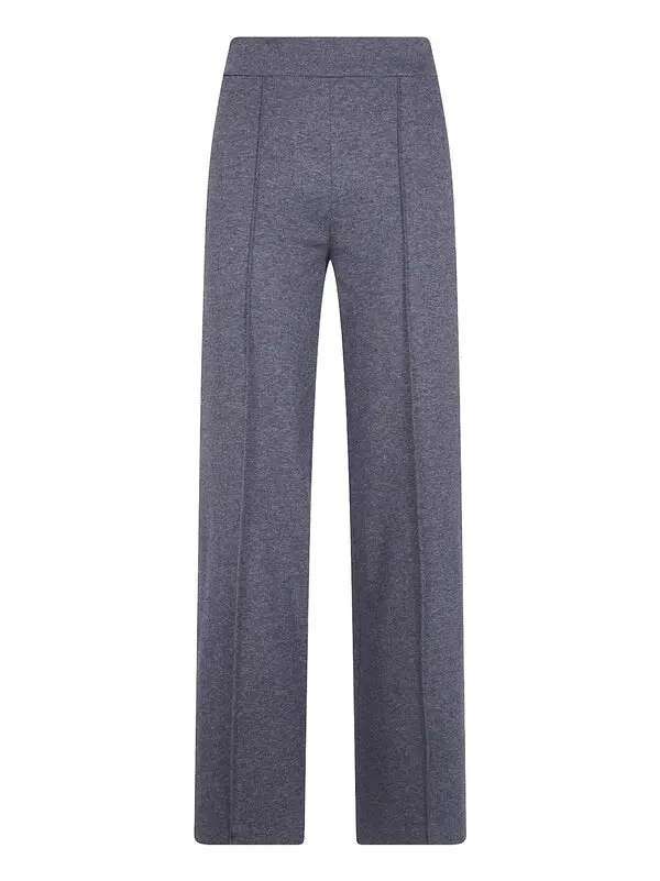 SEMICOUTURE Maude Knit Wide-leg Trousers - Grey