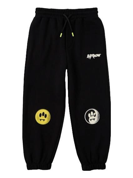 BARROW Casual Drawstring Pants With Elastic Cuffs - Black