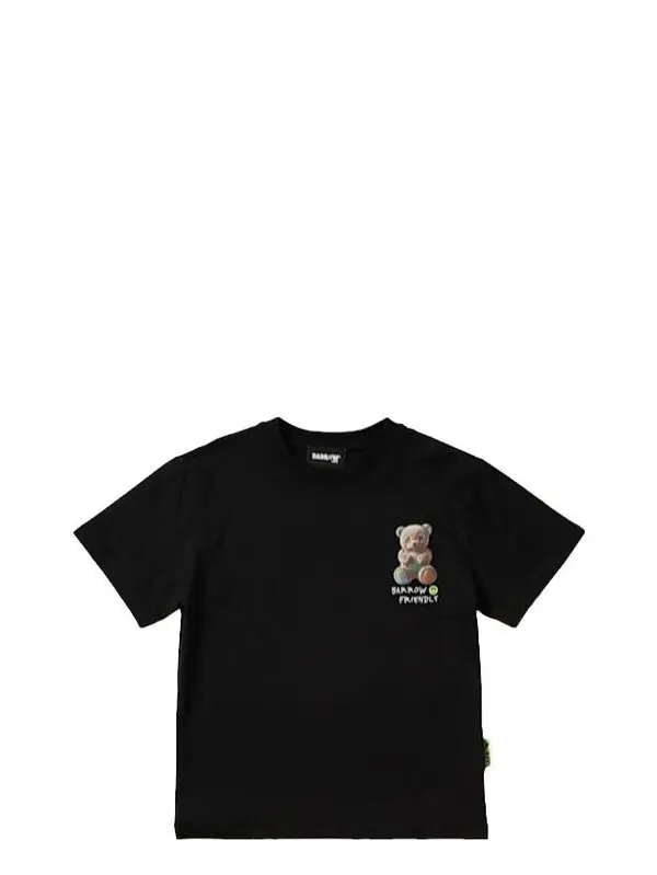 BARROW Crewneck Printed Top - Black