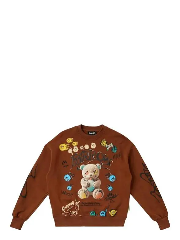 BARROW Hemprint Top - Brown