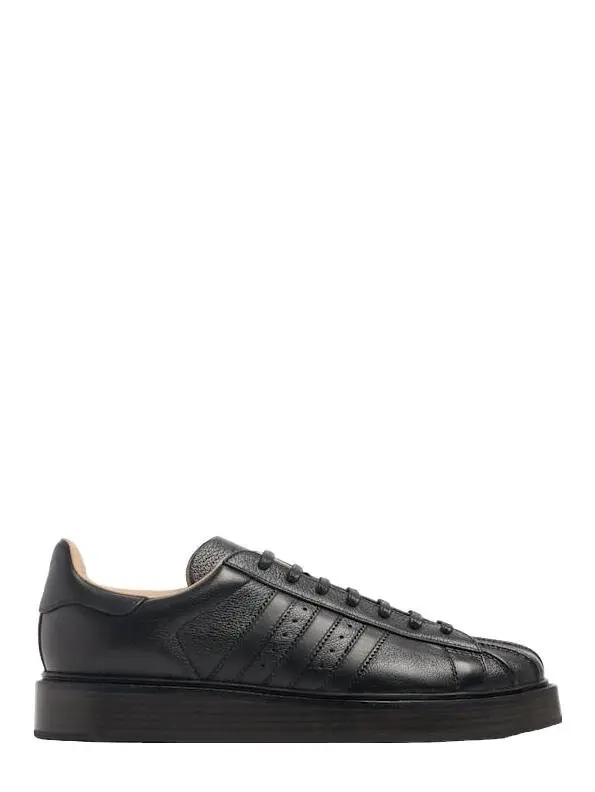 ADIDAS ORIGINALS Leather Lace-up Sneakers - Black