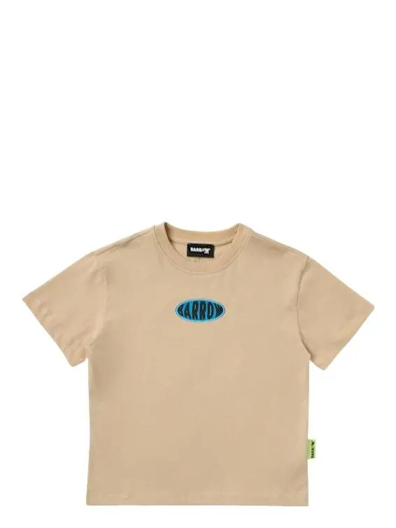 BARROW Crewneck Short Sleeve Top With Logo Detail - No
