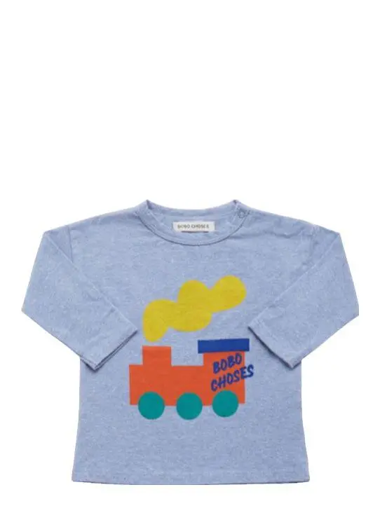 BOBO CHOSES Printed Front Top - Blue