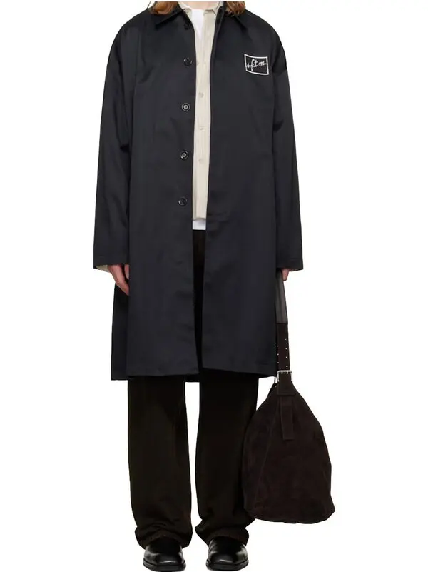 SONG FOR THE MUTE Midlength Trench Coat - Black