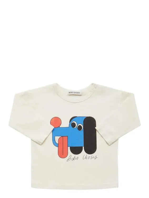 BOBO CHOSES Printed Long Sleeve Top - White